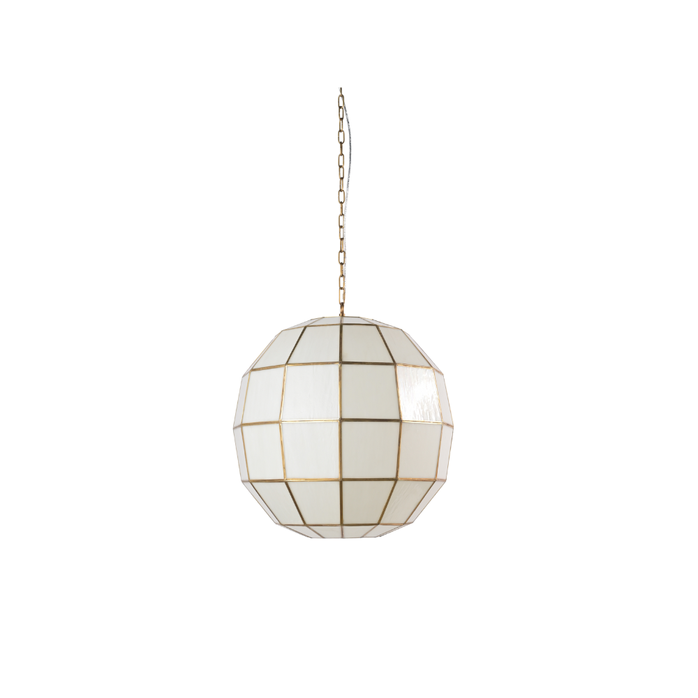 Caldera Glass Pendant - Large Antique Brass | Mariana Home